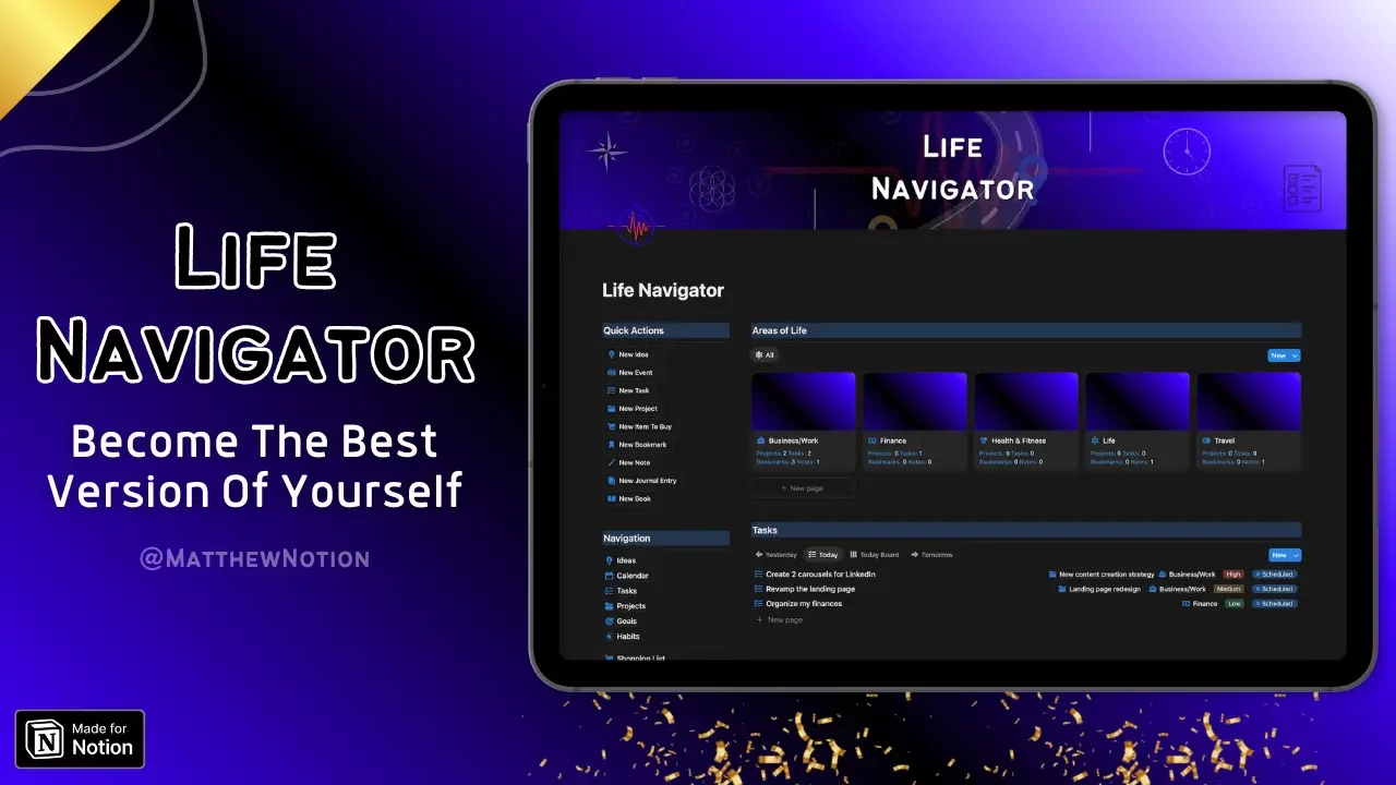 Life Navigator - Productivity Template